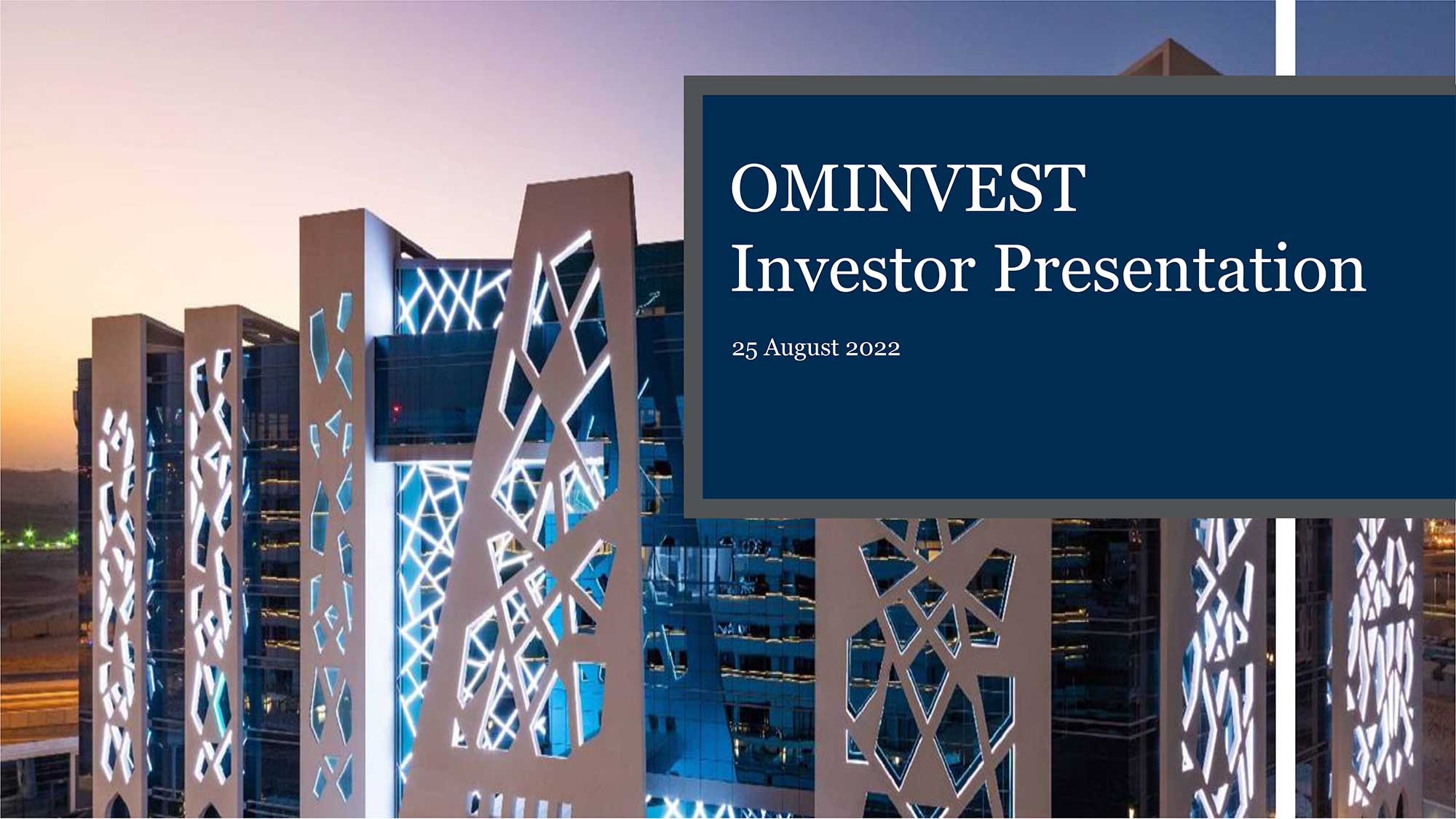Investor Presentations - Ominvest